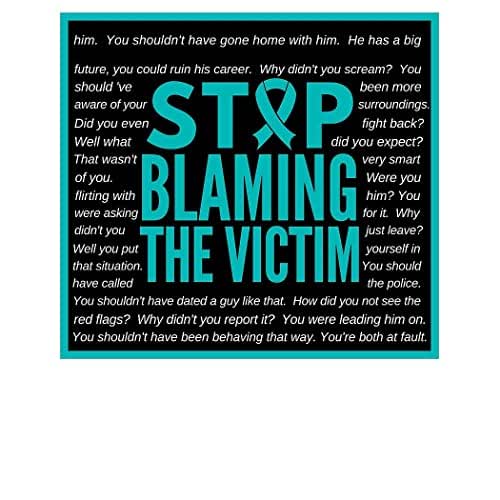 Amazon.com: Stop Victim Blaming Sexual Assault Awareness Poster ...