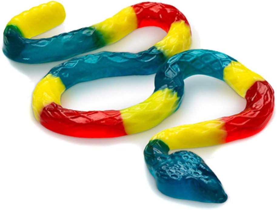 Amazon.com : Giant Gummy Snake, in Sour Apple/Blue Raspberry : Gummy ...