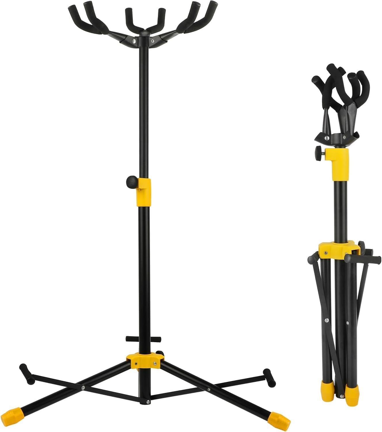 Amazon.com: Triple Guitar Stand, Adjustable Folding Multiple Guitar ...