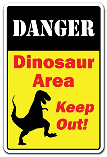 Amazon.com: SignMission DANGER DINOSAUR AREA Sign warning museum ...