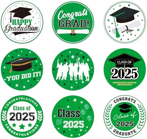 Amazon.com: Andaz Press Navy Blue 2025 Graduation Stickers for ...