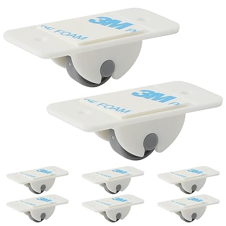 Amazon | TKY ミニ キャスター 貼り付け 粘着テープ式 8個入 車輪 収納ボックス ゴミ箱 ホイール 移動 小型 (1個タイプ) | キャスター