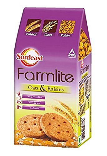 Sunfeast Farmlite Biscuits - Oats and Raisins, 150g Carton : Amazon.in ...