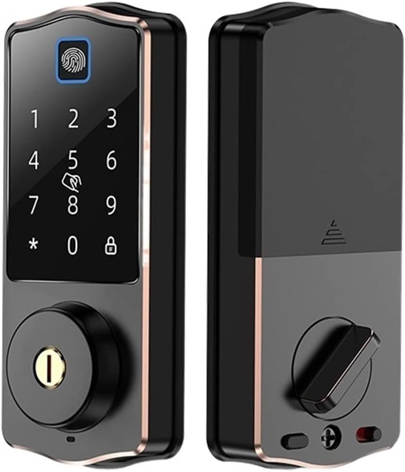 Door Lock Fingerprint Biometric Lock with Keypad Keyless Entry Door ...