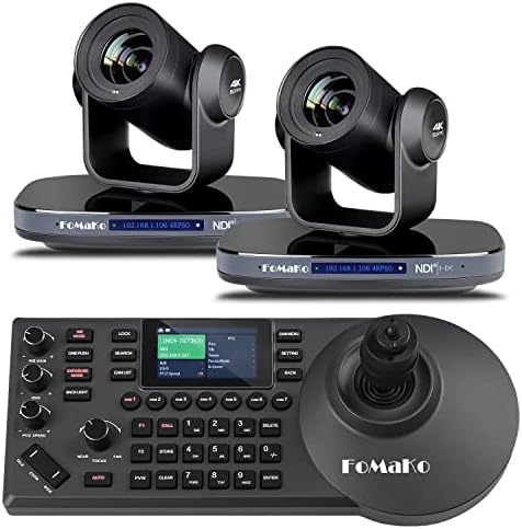 Amazon.com : FoMaKo 4K NDI Camera 60FPS 20X Optical Zoom + KC608 IP PTZ ...