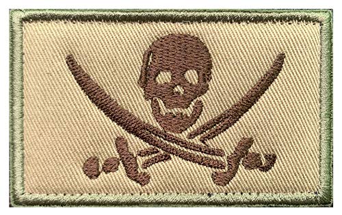 Amazon.com: Antrix Coyote Brown Pirate Flag Patch Jolly Roger Captain ...