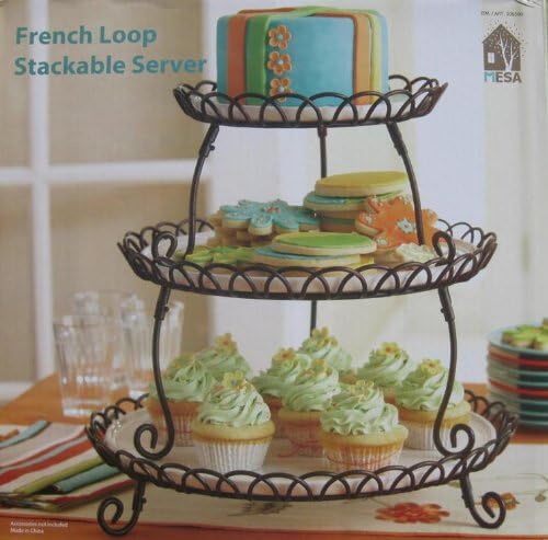 Amazon.com: French Loop 3 Tier Stackable Server : Home & Kitchen