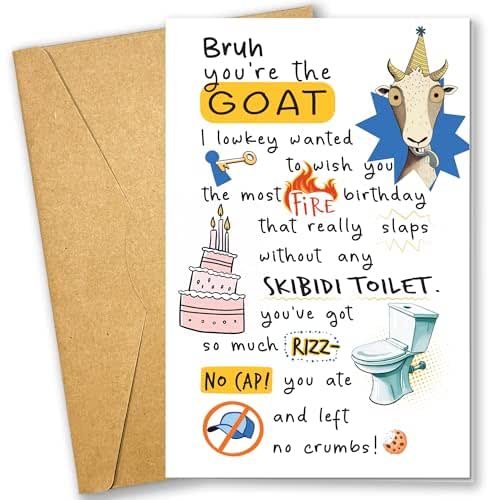 Amazon.com: Skibidi Toilet Rizz Funny Birthday Card for Him Her ...