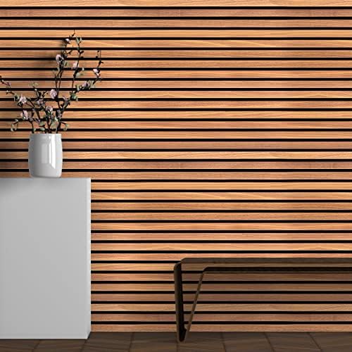 DWELLSINDIA Horizontal 3D Wooden Pattern Self Adhesive Wallpaper ...