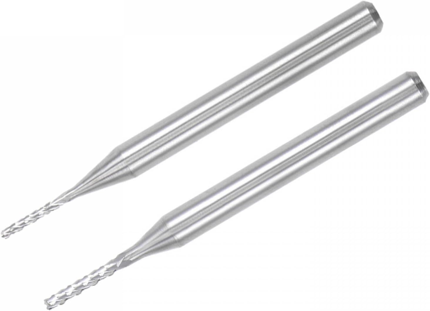 uxcell 20Pcs 0.9mm, 1.2mm Carbide End Mill Engraving Milling Cutter CNC ...