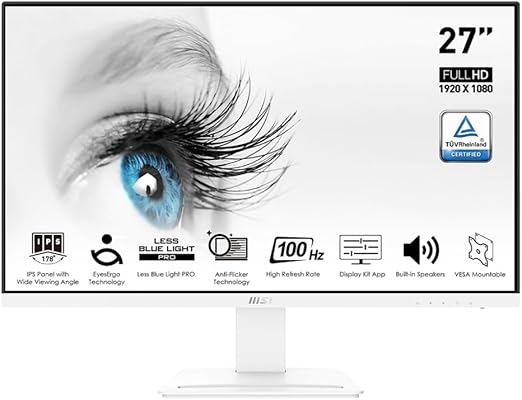 MSI Pro MP273AW, 27", 1920 x 1080 (FHD), IPS, 100Hz, TUV Certified ...
