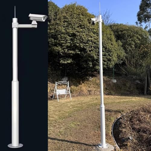 Weatherproof Security Camera Mounting Pole, Adjustable 13.1ft Outdoor ...
