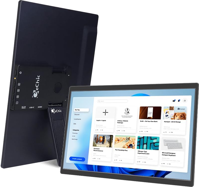 Amazon.com: GeChic M141E 14" 1920x1200 Portable Monitor,HDMI/USB-C,16: ...