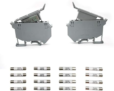 Din Rail Fuse Holder - Her Kindness 2 Piece Rail Mount Fuse Holder, Din ...