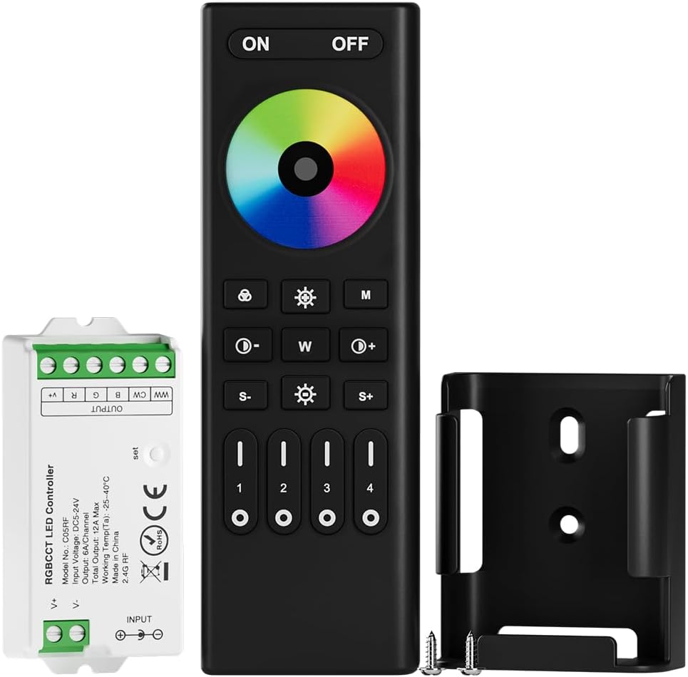 Amazon.com: DC12-24V FUT043A+ Remote Control Indoor RGB CCT LED ...