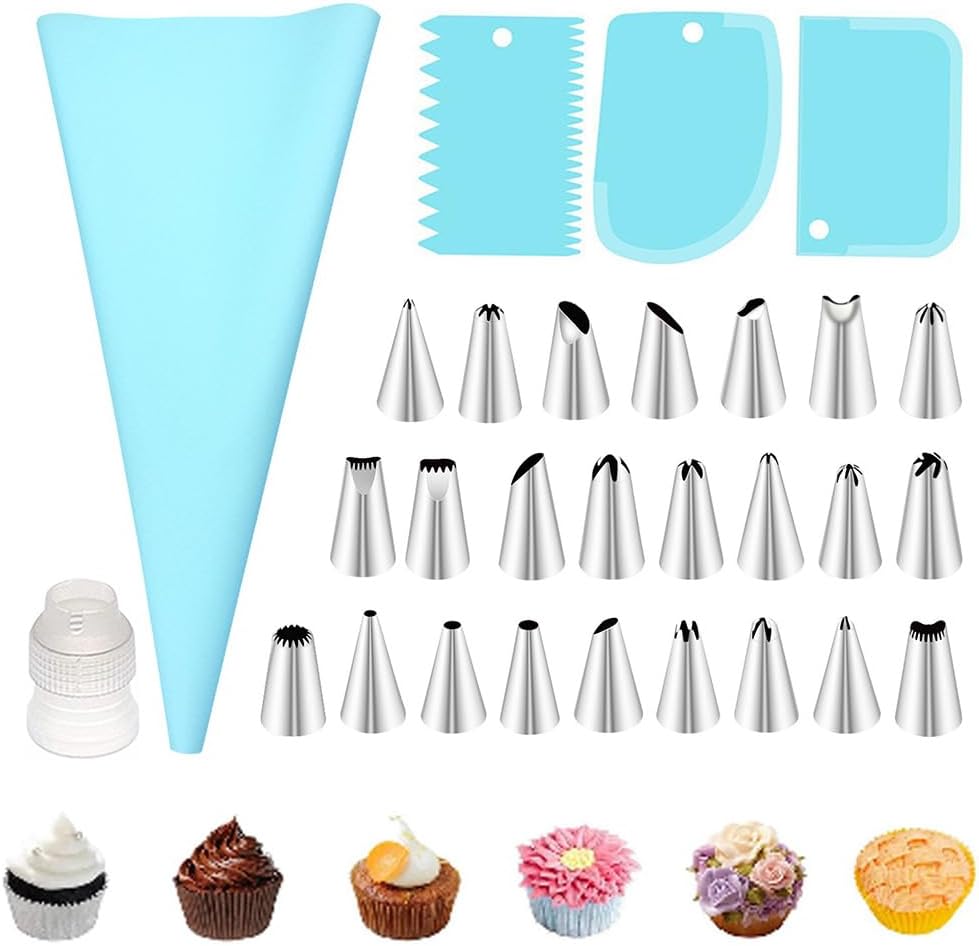 Amazon.com: abolius 5 Pcs Piping Tips, Large Piping Tips Set, Stainless ...