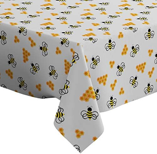 Amazon.com: Bee Tablecloth - Plastic Jumbo Table Cover (108" x 54 ...