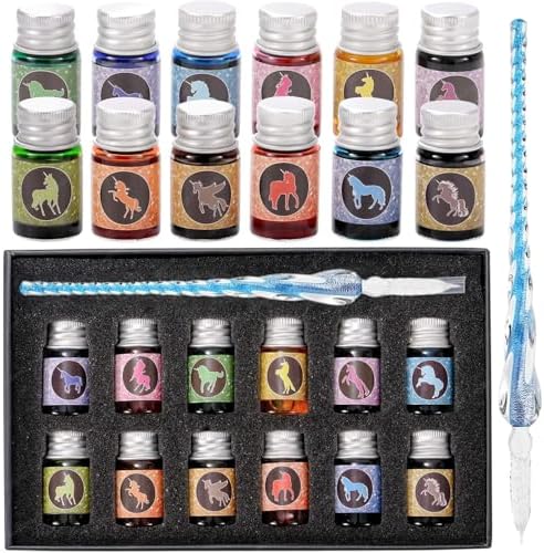 Ink Wells for Dip Pen & Calligraphy Nib Organizer a Set of Inkwells for ...