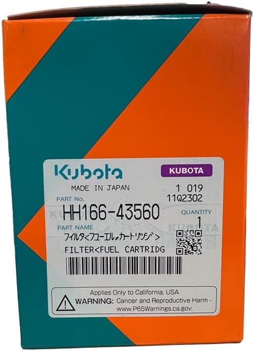 Amazon.com: Genuine OEM Kubota Fuel Filter HH1J0-43172 : Automotive