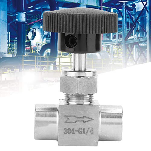 Straight Needle Valve, 1/4 Needle Valve Stainless Steel BSPP Female ...