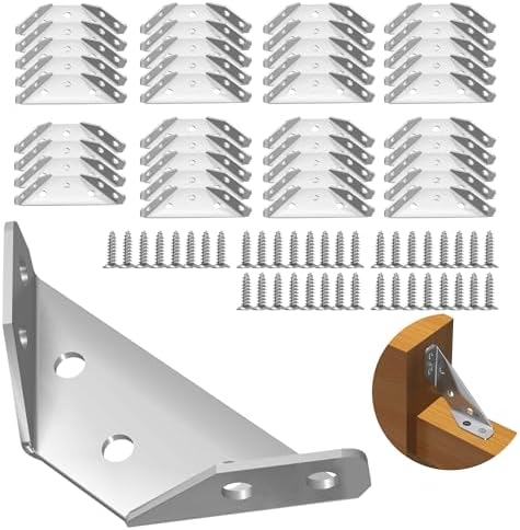 Amazon.com: 50Pcs Universal Stainless Steel Furniture Corner Connector ...