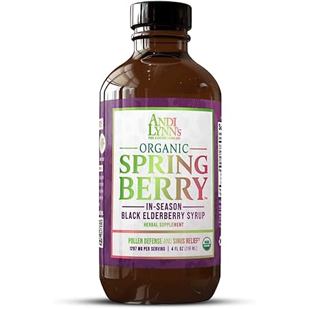 Amazon.com: Andi Lynn’s SpringBerry, Organic Black Elderberry Syrup ...