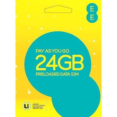 EE PAYG SIM Card Preloaded with 24 GB of 4GEE Data: Amazon.co.uk ...