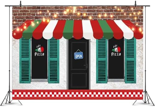 Amazon.com : 7x5ft Pizza Shop Photography Backdrops for Pizza Party ...