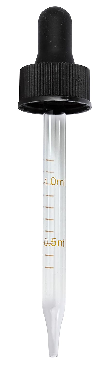 Amazon.com: JUVITUS 2 oz Straight Tip Glass Graduated Droppers with 0.5 ...