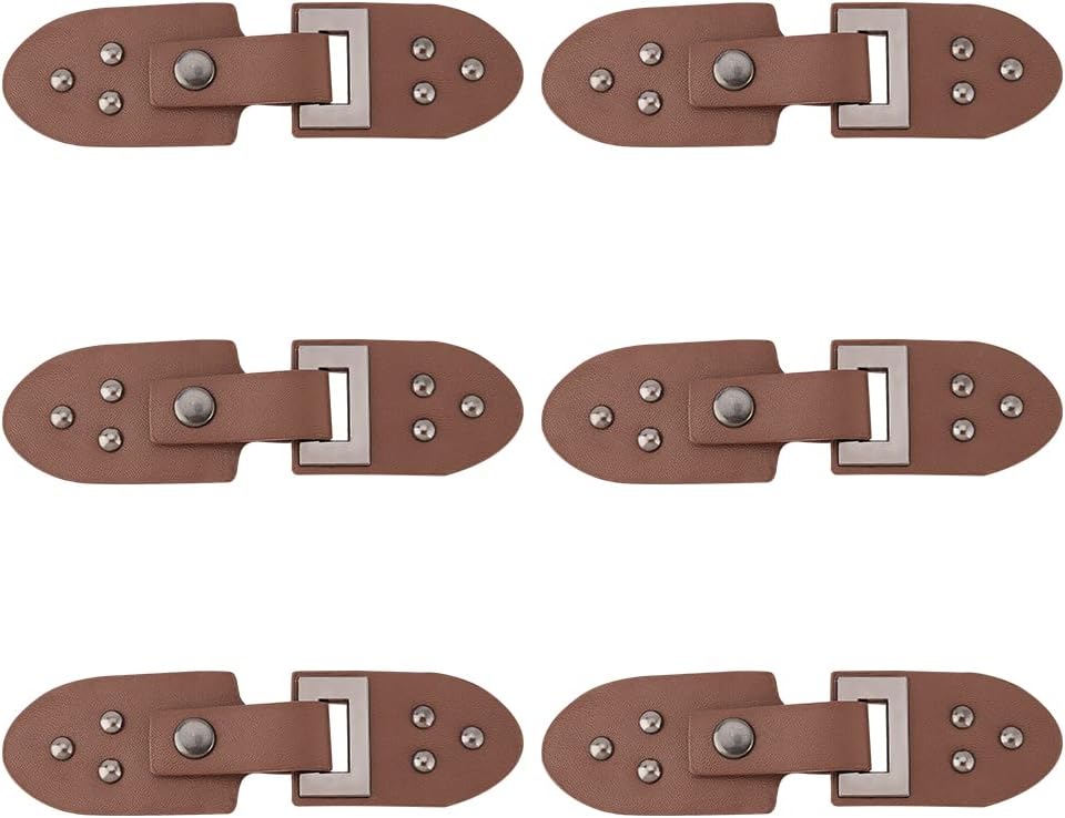 Amazon.com: FINGERINSPIRE 6 Pairs Leather Sew-On Toggles Closures ...