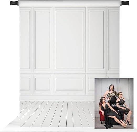 Amazon.com : Kate 5x7ft White Grey Wall Photography Backdrop Classic ...