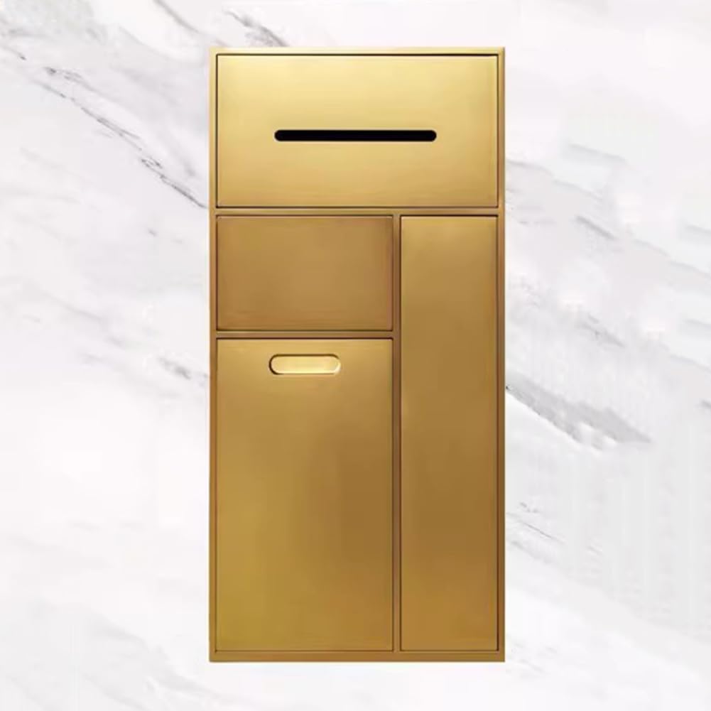 Amazon.com: PA-DABAOO Recessed Toilet Paper Holder Trash Can Niche ...