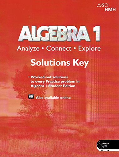 Solutions Key (Algebra 1 Ace): Amazon.co.uk: Houghton Mifflin Harcourt ...