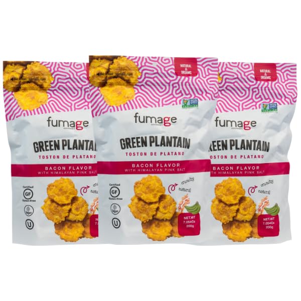 Amazon.com: 3-Pack of FUMAGE Green Plantain Chips Bacon Flavor ...