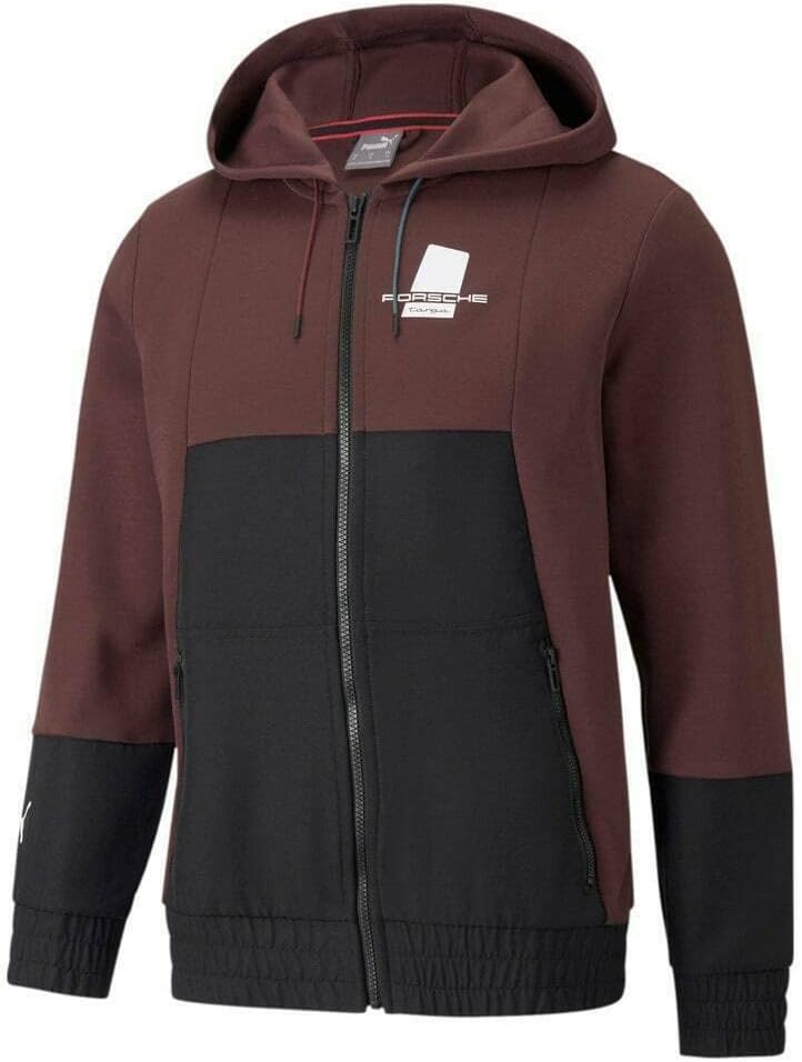 PUMA PORSCHE LEGACY FULL ZIP HOODIE JACKET, FUDGE, LARGE at Amazon Men ...