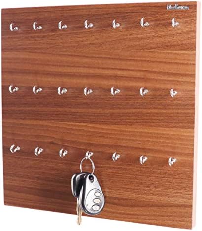 Madhuran Box Engineered Wooden Wall Mount Key Holder (40 Metal Hook ...