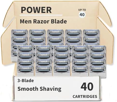 Amazon.com: Men Razor Blades Refills for Mach3, Power Mens Razor Blades ...