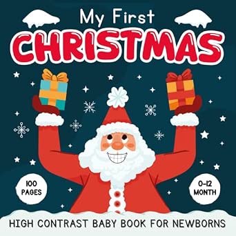 My First Christmas, High Contrast Baby Book For Newborns 0 - 12 Months ...