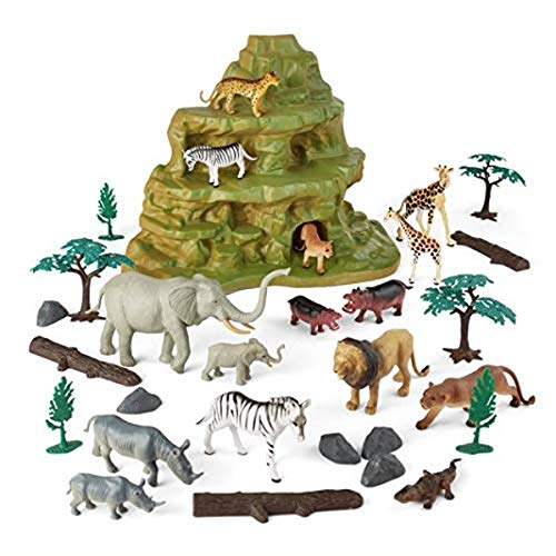 Jumbo Jungle Animals 5 pc Safari Animals Playset - Educational Toys Planet