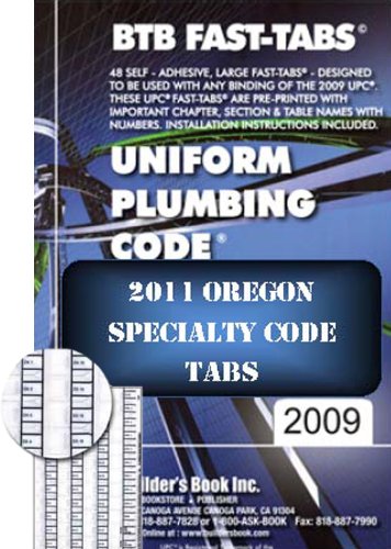 2011 Oregon Plumbing Code BTB Fast Tabs: Builder's Book, Builder's Book ...