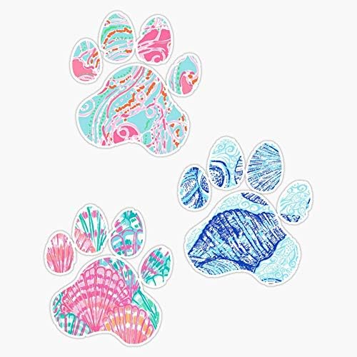 Amazon.com - Mandala Paw Print Sticker Vinyl Waterproof Sticker Car ...