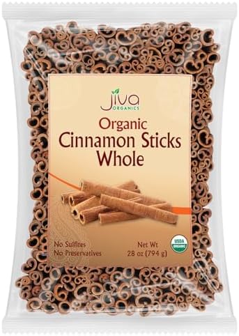 Amazon.com : Jiva Organic Cinnamon Sticks 1.75 Pound Bulk Bag - 150 to ...
