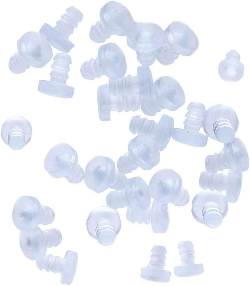 30 pcs Glass Top Table Bumpers with Stem, Black Rubber Grippers, Patio ...
