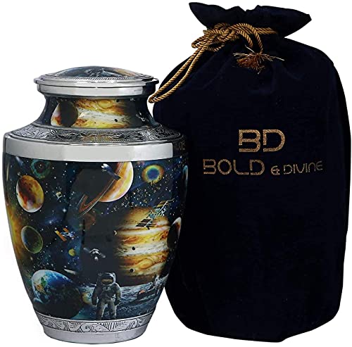 BOLD & DIVINE Cosmic Galaxy Cremation Urn | Human Ashes Adult Memorial ...