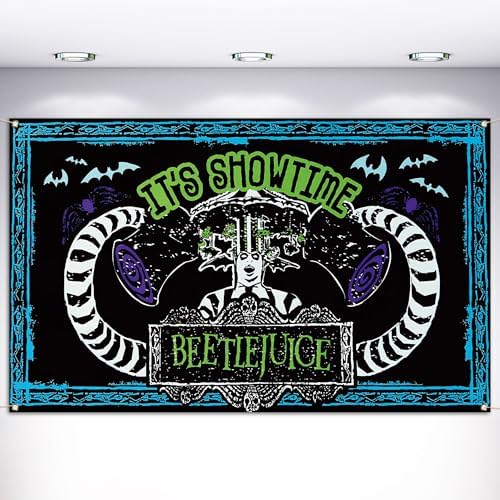 Amazon.com : Vohado It's Showtime Horror Photo Booth Backdrop Black and ...