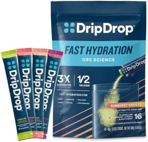 DripDrop Hydration Packets - Sunburst Variety Pack - Single Serve ...
