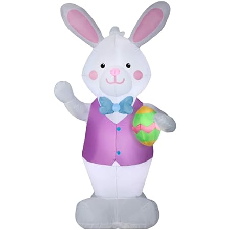 Amazon.com: Happy Easter Bunny Airblown Inflatable By Gemmy 3.5 ...