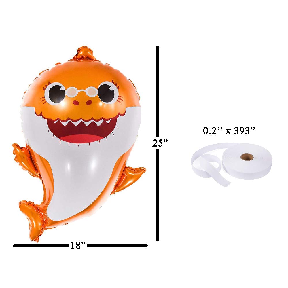 Baby Shark Balloons 25 Inch, 5 Pcs sharks Family Balloons For Birthday ...