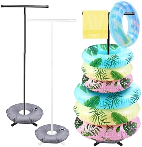 Amazon.com: Tryly 2Pcs Pool Float Storage Rack, Metal Pool Float Holder ...