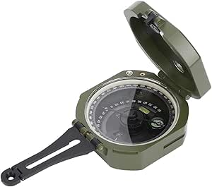 Amazon.com : Outdoor Camping Compass Metal Waterproof Sighting Compass ...